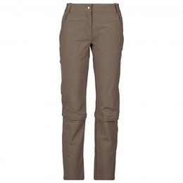 Vaude - Women's Farley Stretch Capri T-Zip Pants III - Zip-Off-Hose Gr 34 - Short braun