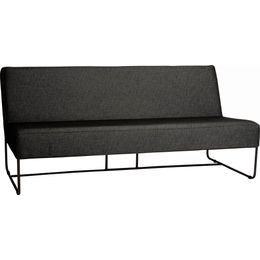 Stern Mia Lounge-Sofa Edelstahl schwarz matt/Bezug Outdoorstoff seidenschwarz