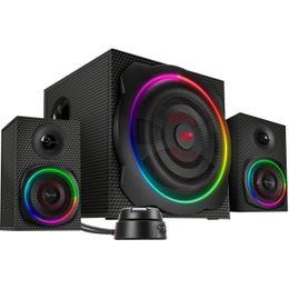 Speed-Link Speedlink GRAVITY CARBON RGB 2.1 2.1 PC-Lautsprecher (Bluetooth, 120 W), schwarz