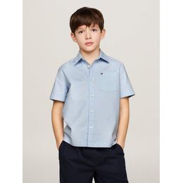 Tommy Hilfiger Kurzarmhemd SOLID OXFORD SHIRT S/S Kinder bis 16 Jahre, blau