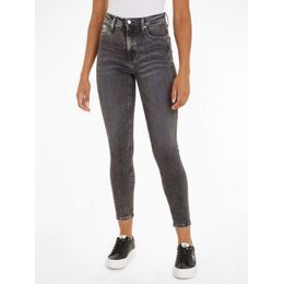 Calvin Klein Jeans Skinny-fit-Jeans HIGH RISE SUPER SKINNY ANKLE in klassischer 5-Pocket-Form, grau