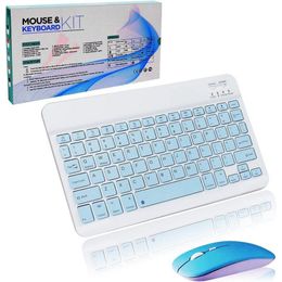 Civetes Kabellos Mini Ultra-Dünn Tastatur- und Maus-Set