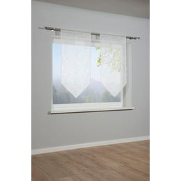 Gardine weiß, Gardinia, Stangendurchzug (1 St), transparent, transparent, Polyester, Panneaux mit Stickerei, weiß
