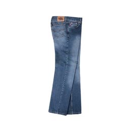 Lucky Star Bequeme Jeans Übergrößen Lucky Star Jeans-Hose Shadow in denim blau used sandblast
