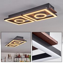 hofstein Taboneira Deckenleuchte LED Dunkelbraun, Schwarz, 2-flammig
