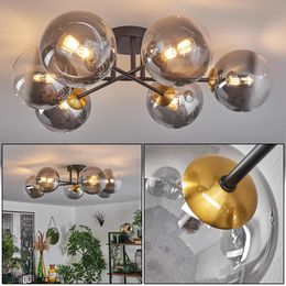 hofstein Chehalis Deckenleuchte Glas 15 cm Gold, Schwarz, 6-flammig