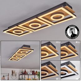 hofstein Taboneira Deckenleuchte LED Naturfarben, Schwarz, 3-flammig