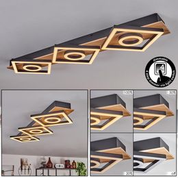 hofstein Taboneira Deckenleuchte LED Naturfarben, Schwarz, 3-flammig