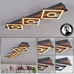 hofstein Taboneira Deckenleuchte LED Dunkelbraun, Schwarz, 3-flammig