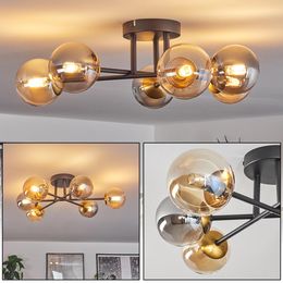 hofstein Chehalis Deckenleuchte Glas 10 cm Gold, Schwarz, 6-flammig