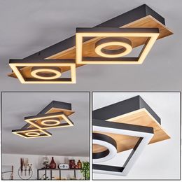 hofstein Taboneira Deckenleuchte LED Naturfarben, Schwarz, 2-flammig