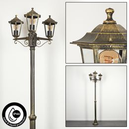 hofstein Loria Kandelaber Braun, Gold, Schwarz, 3-flammig