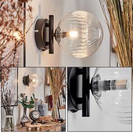 hofstein Chehalis Wandleuchte Glas 15 cm Klar, 1-flammig