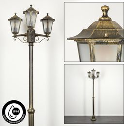 hofstein Loria Kandelaber Braun, Gold, Schwarz, 3-flammig