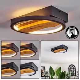 hofstein Cornol Deckenleuchte LED Naturfarben, Schwarz, 1-flammig