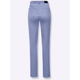 Bequeme Jeans COSMA Gr. 22, Kurzgrößen, blau (taubenblau) Damen Jeans
