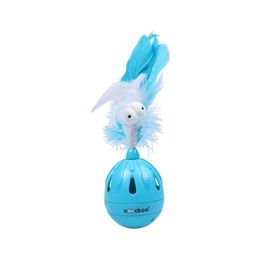 Coockoo Tier-Intelligenzspielzeug Katzenspielzeug Tumbler blau