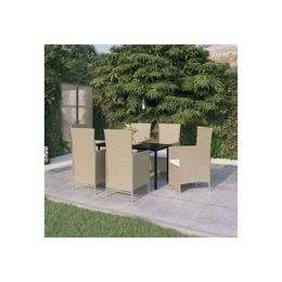 vidaXL Garten-Essgruppe Polyrattan