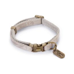 Designed by Lotte Katzen-Halsband Katzenhalsband Velura grau