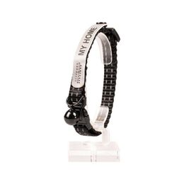 DUVO+ Katzen-Halsband Reflektierendes Katzenhalsband mit Adresse schwarz