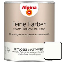 Alpina Wandfarbe Alpina Feine Farben Lack Zeitloses Matt-Weiß 750ml