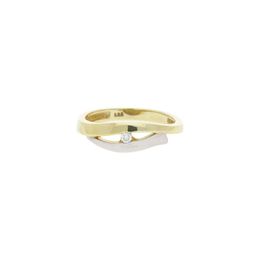 JuwelmaLux Fingerring JuwelmaLux Ring 585/000 (14 Karat) Bicolor mit Brillant JL30-07-0754 5 (kein Set