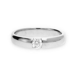 JuwelmaLux Fingerring JuwelmaLux Ring 585/000 14 Karat Weißgold mit Brillant JL30-07-0319 56 (kein Set
