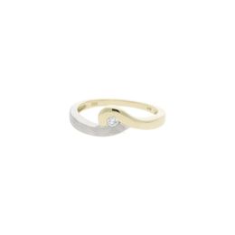JuwelmaLux Fingerring JuwelmaLux Ring 585/000 (14 Karat) Bicolor mit Brillant JL30-07-0761 5 (kein Set