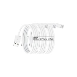 Cyoo 3er Schnellladen USB Lightning Kabel für Apple iPhone 14 Pro Max 3 m Smartphone-Kabel