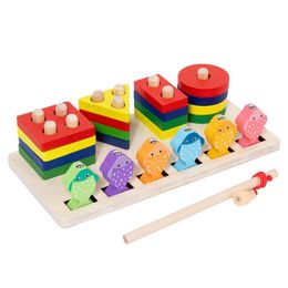 SOTOR Stapelspielzeug Montessori Spielzeug Geometrische Blöcke Sortier & Stapelspielzeug