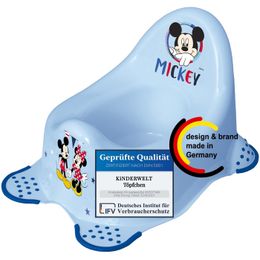 KiNDERWELT Töpfchen Töpfchen Disney Micky Maus blau für Babys und Kinder stabiler Babytopf