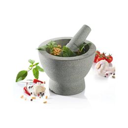 Gefu Mörser Granit Mörser CRUNCHY Set mit Stößel 17 Cm Granitm