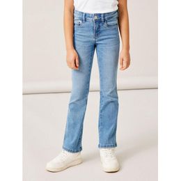 name it Regular-fit-Jeans Mädchen Straight Leg Jeans Denim Hose NKFPOLLY 5535 in Blau