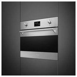 Smeg SO4302M1X Kompakt Mikrowellenbackofen 45 cm Classici Design