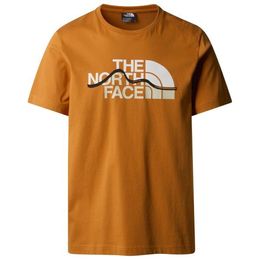 The North Face - S/S Mountain Line Tee - T-Shirt Gr M braun