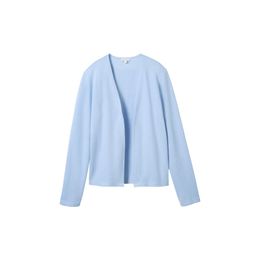 Tom Tailor Damen Basic Cardigan, blau, Uni, Gr. XXXL