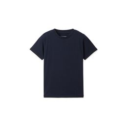 Tom Tailor Jungen 2-in-1 T-Shirt, blau, Uni, Gr. 128/134