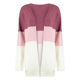 Haily's HaILY’S Cardigan Gestreifte Strickjacke Stretch Cardigan Longsleeve Jacket LINA 4699 in Rot