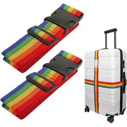 LENBEST Koffergurt Gepäckgurt Koffergurt Kofferband Koffer Gepäckgurte Regenbogenfarbe
