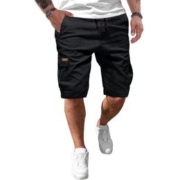 JMIERR Cargoshorts Kurze Hosen Herren Baumwolle Shorts Sommer Freizeithose mit Taschen in Unifarbe