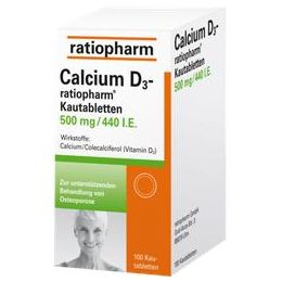 Calcium D3-ratiopharm Kautabletten 100 St