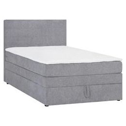 Boxspringbett Palma in Grau ca. 120x200cm mit Topper