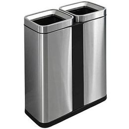 Helit the twin bin Mülleimer 2x 30,0 l edelstahl