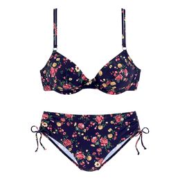 Lascana Bikiniset Damen Gr&ouml;&szlig;e XS/S navy / gelb / smaragd / rot