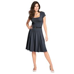 Jerseykleid Heine "Jersey-Kleid" Gr. 34, Normalgrößen, blau (marine) Damen Kleider Freizeitkleider