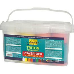 8 Kreul Triton Power Pack Acrylfarben farbsortiert 8 x 750,0 ml