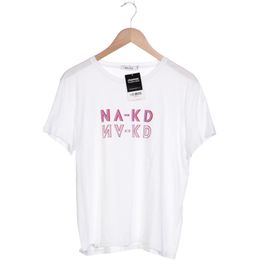 NA-KD Damen T-Shirt, weiß