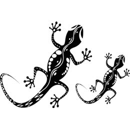 Wandtattoodesign Wandtattoo Wandaufkleber Aufkleber Gecko 2er Set verschiedene Farben