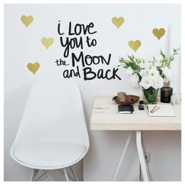 Roommates Wandsticker "Love you to the moon" Quote