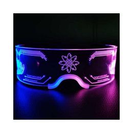 GelldG Brille LED Brille, 7 Farben LED leuchtende Brille